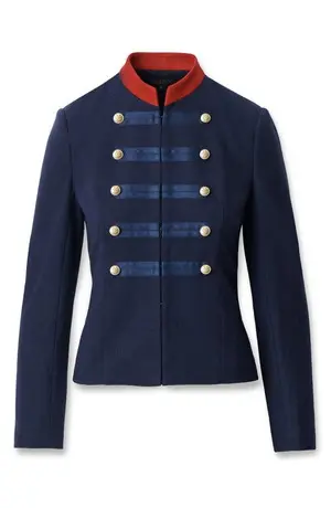 Rag & Bone Mercer Regalia Wool Blazer - Navy