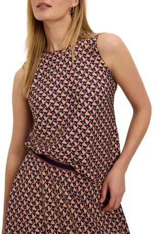 NIC+ZOE Transit Tiles Top - Red Multi
