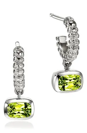 John Hardy Heishi Sterling Silver Drop Earrings - Peridot