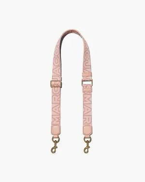 Marc Jacobs The Thin Outline Logo Webbing Strap - Rose Multi