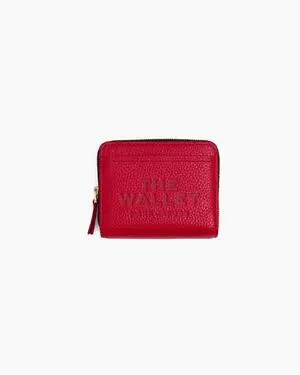 Marc Jacobs The Leather Mini Compact Wallet In True Red