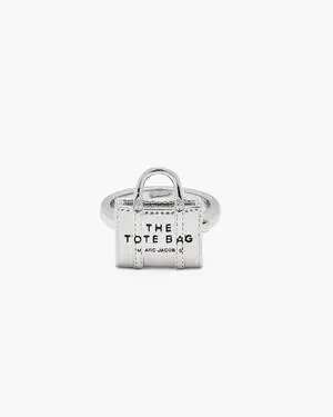 Marc Jacobs Tote Bag Ring - Light Antique Silver