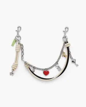 Marc Jacobs The Mini Icon Chain Bag Charm - Black/cloud White