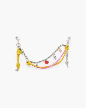 Marc Jacobs The Mini Icon Chain Bag Charm - Bow Pink Multi