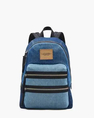 Marc Jacobs The Biker Colorblock Denim Large Backpack - Indigo Multi