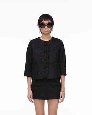 Marc Jacobs Tweed Backwards Lady Jacket - Black