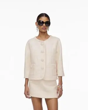 Marc Jacobs Tweed Backwards Lady Jacket - Ivory