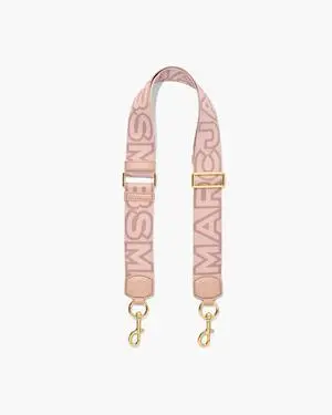 Marc Jacobs The Outline Logo Webbing Strap - Rose Multi