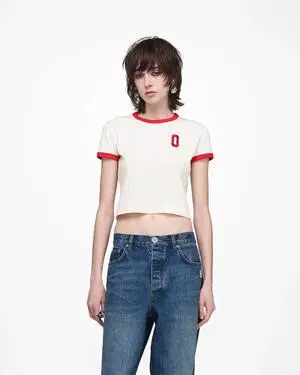 Marc Jacobs Pop J Marc Ringer Baby Tee In Size - White Multi