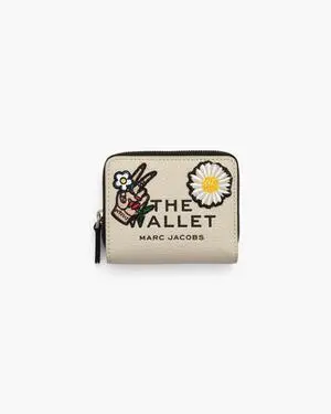 Marc Jacobs The Camp Patchwork Mini Compact Wallet - Cloud White Multi