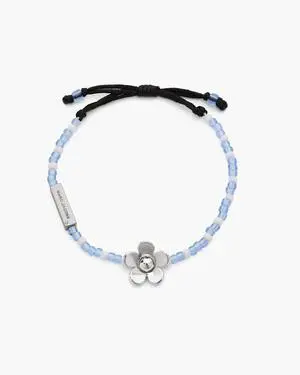 Marc Jacobs The Daisy Slider Bracelet In Size - Silver/blue