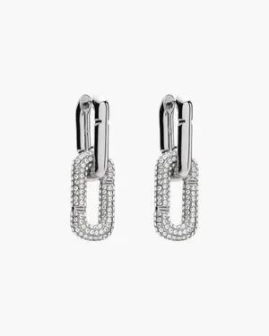 Marc Jacobs The Pop J Marc Pave Drop Earring Earrings - Silver/crystal