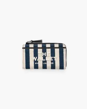 Marc Jacobs The Stripe Canvas Top Zip Multi Wallet - Blue Sea Multi