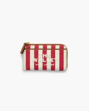 Marc Jacobs The Stripe Canvas Top Zip Multi Wallet - True Red Multi
