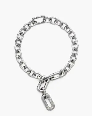 Marc Jacobs The Pop J Marc Statement Necklace - Silver/crystal
