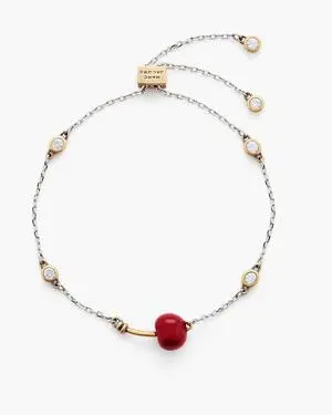 Marc Jacobs The Cherry Slider Bracelet - Silver/red