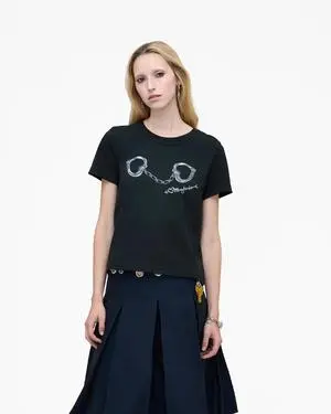 Marc Jacobs Heart Handcuff Slim Tee In Size - Black