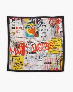 Marc Jacobs Americana Silk Scarf - White Multi