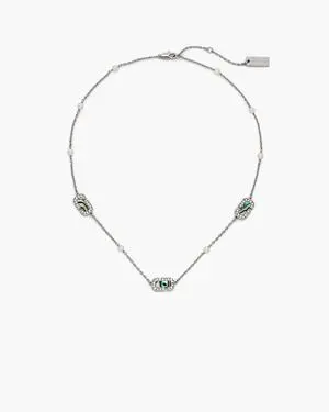Marc Jacobs The J Marc Luxe Station Necklace - Silver/crystal