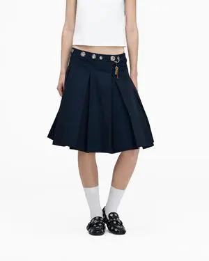 Marc Jacobs Safety Pin Pleated Skirt In Size