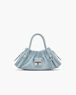 Marc Jacobs The Suede Cristina Small Satchel Bag - Blue Mist