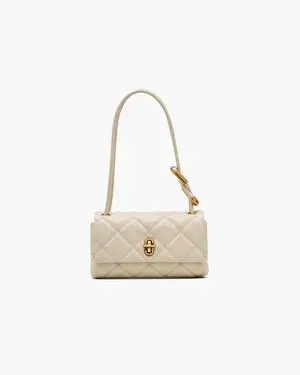 Marc Jacobs The Quilted Mini Dual Shoulder Bag In Cloud White
