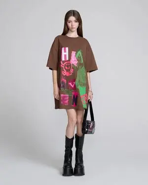 Marc Jacobs Oversized Relaxed Tee In Size - Brown