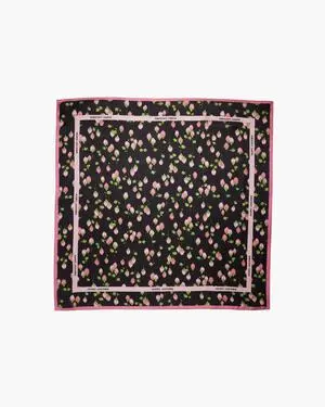 Marc Jacobs Vintage Floral Silk Scarf - Black Multi