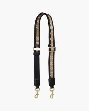 Marc Jacobs The Logo Webbing Strap Slim - Gold Multi
