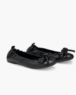 Marc Jacobs The Bow Lace Up Ballerina Flat - Black