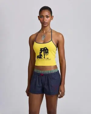 Marc Jacobs Ice Studios Triple Strap Halter Top - Yellow
