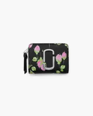 Marc Jacobs Snapshot Mini Compact Wallet In Vintage Floral - Black Multi