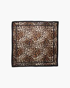 Marc Jacobs Leopard Silk Scarf - Brown Multi