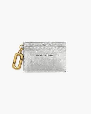 Marc Jacobs Scene Card Case In Metallic - Silver