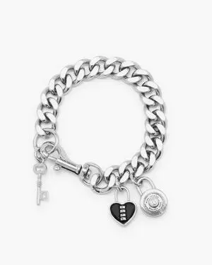 Marc Jacobs Padlock Charm Bracelet - Silver