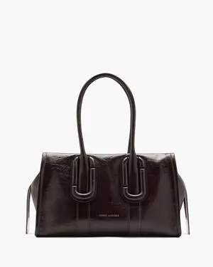 Marc Jacobs Babe City Tote In Crinkle Leather - Fondant