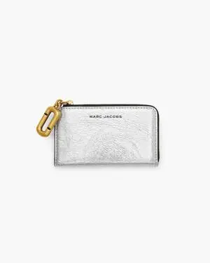 Marc Jacobs Scene Top Zip Multi Wallet In Metallic - Silver