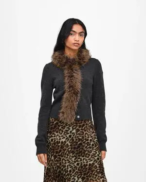 Marc Jacobs Faux Fur Lined Cardigan