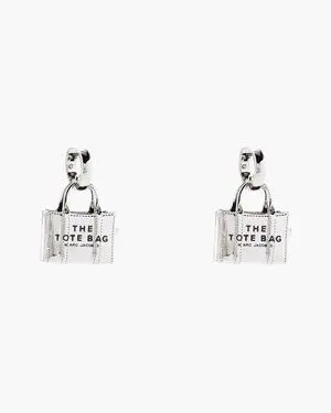 Marc Jacobs Marc Jacobs The Tote Bag Earrings Light Antique Silver