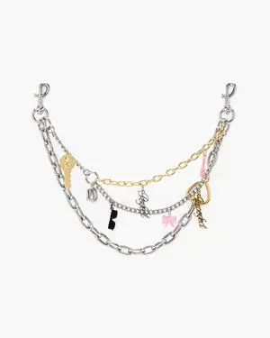 Marc Jacobs The Perfect Imperfect Charm Chain Shoulder Strap - Nickel