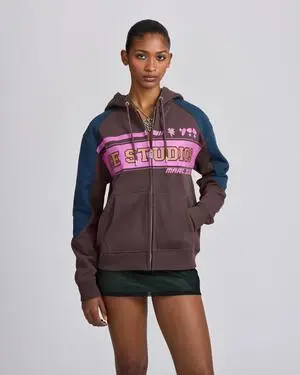Marc Jacobs X Ice Studios Paneled Zip-up Hoodie