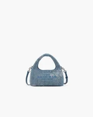 Marc Jacobs Micro Crossbody Sack Bag In Antique Floral Denim