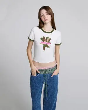 Marc Jacobs Heaven Logo Baby Tee In Size - White