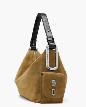 Marc Jacobs Scene Large Shoulder Bag In Suede - Hazelnut