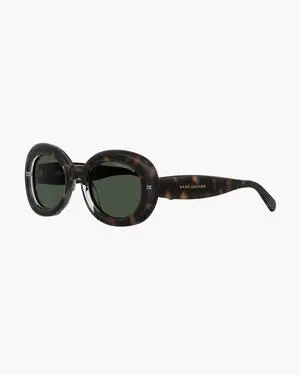 Marc Jacobs MARC JACOBS Oval Sunglasses Brown Multi
