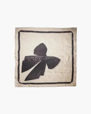 Marc Jacobs Bow Silk Scarf - Ivory Multi