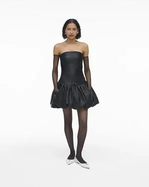 Marc Jacobs The Leather Bubble Dress In Size