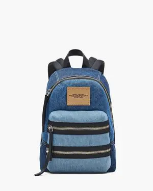 Marc Jacobs The Biker Colorblock Denim Medium Backpack - Indigo Multi