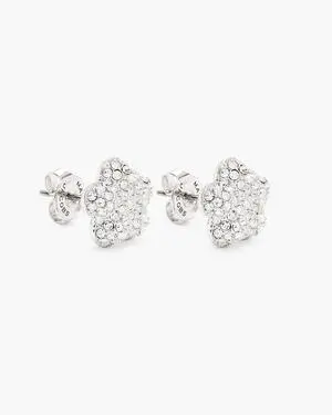 Marc Jacobs The Daisy Pave Stud Earrings - Silver/crystal