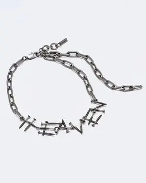 Marc Jacobs Heaven Screw Necklace - Aged Silver